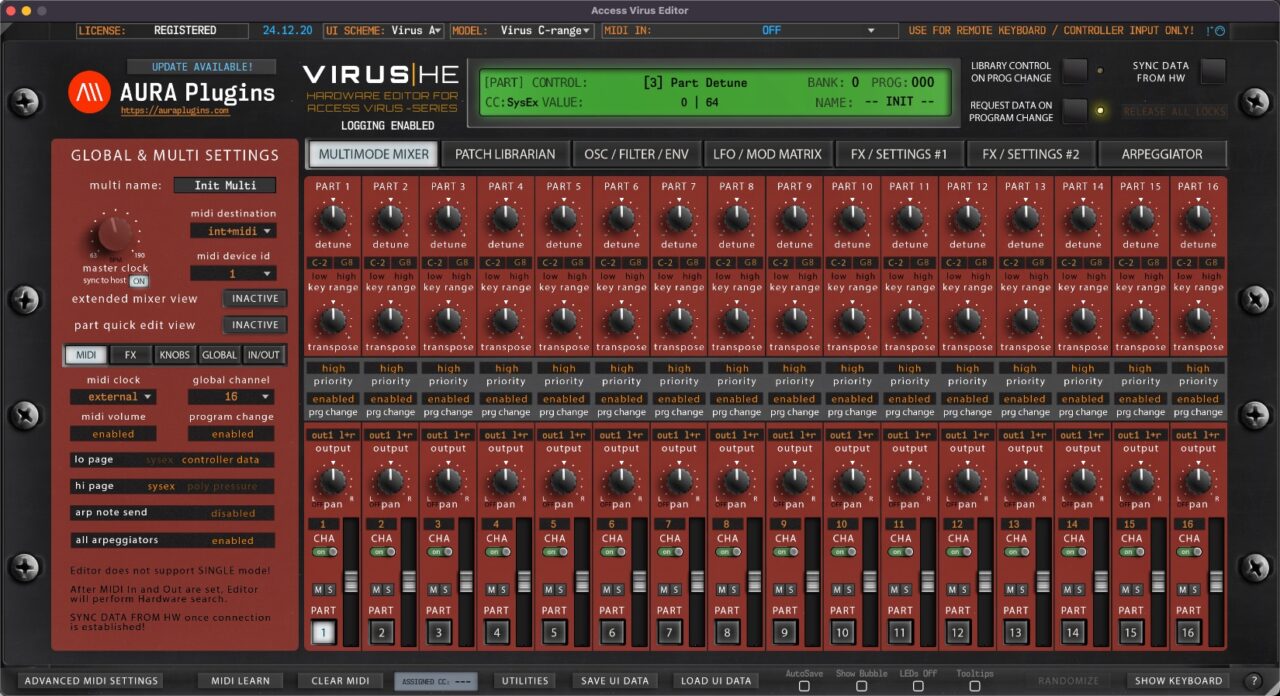 Access Virus Editor and Librarian - AURA Plugins