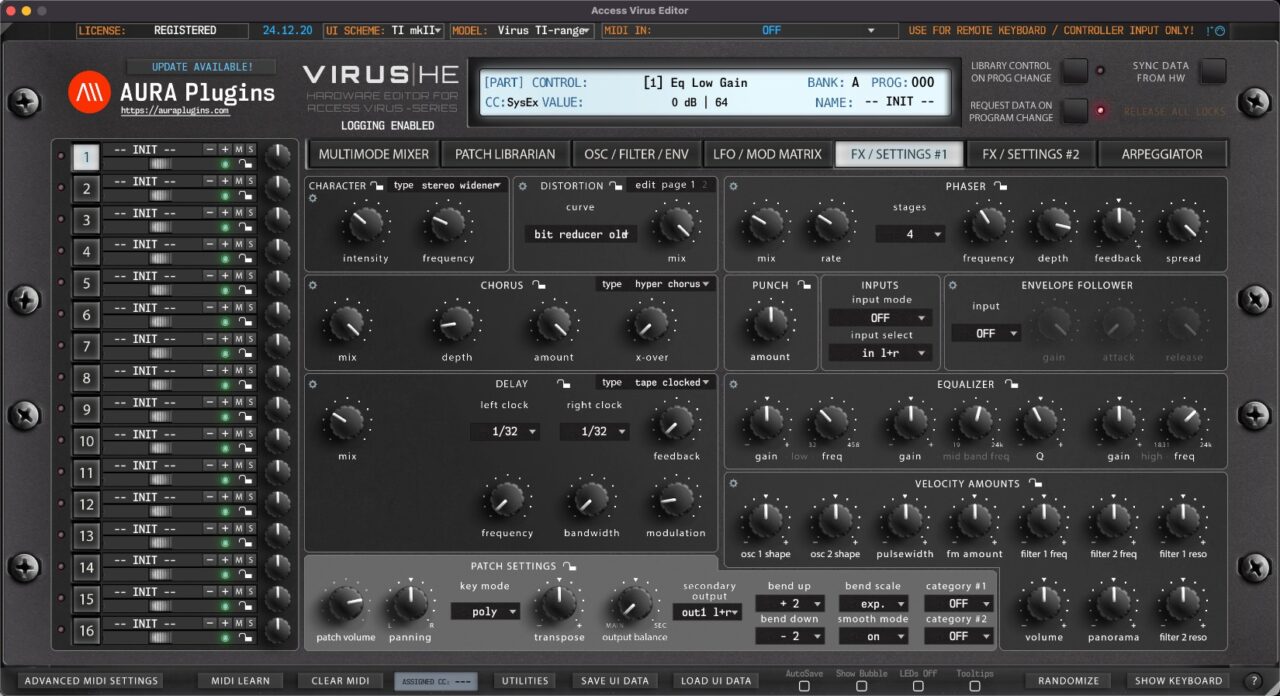 Access Virus Editor and Librarian - AURA Plugins
