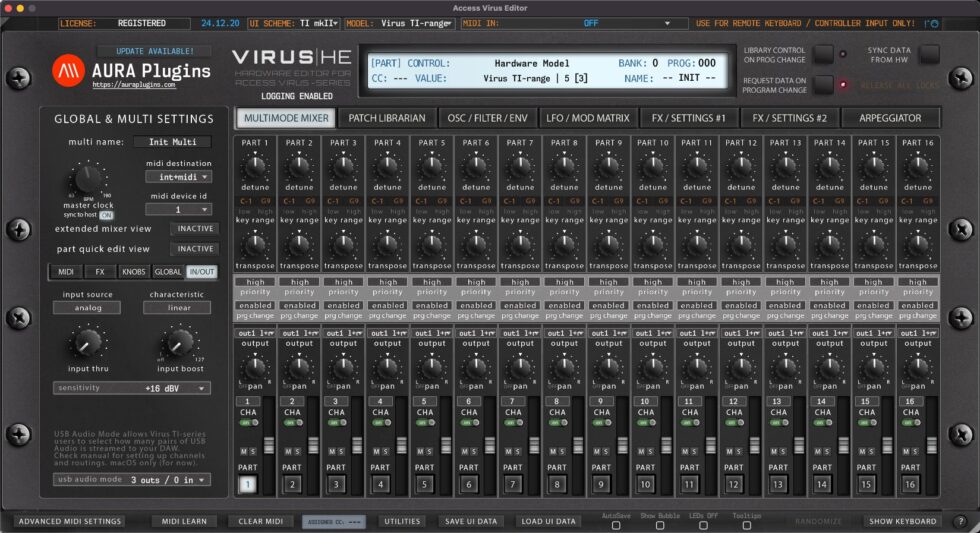 Access Virus Editor and Librarian - AURA Plugins