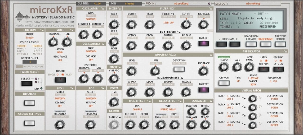 Korg microKorg Editor and Librarian - AURA Plugins