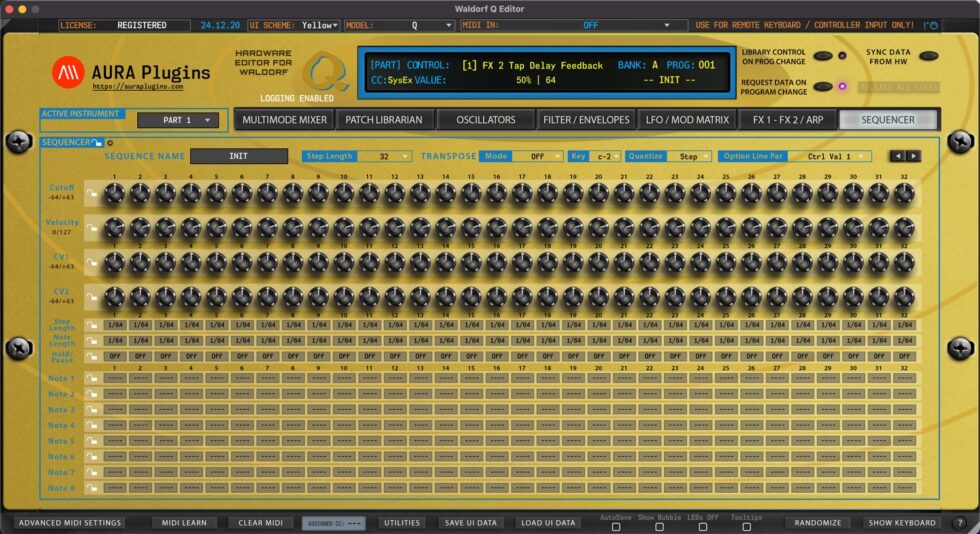 Waldorf Q Editor and Librarian - AURA Plugins