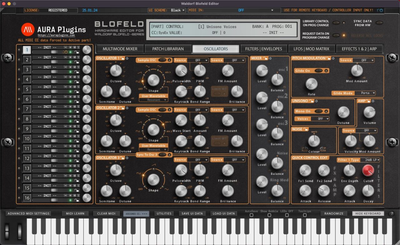 Waldorf Blofeld Editor and Librarian - AURA Plugins