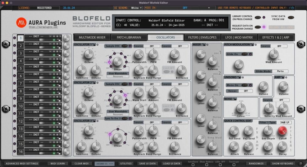 Waldorf Blofeld Editor and Librarian - AURA Plugins
